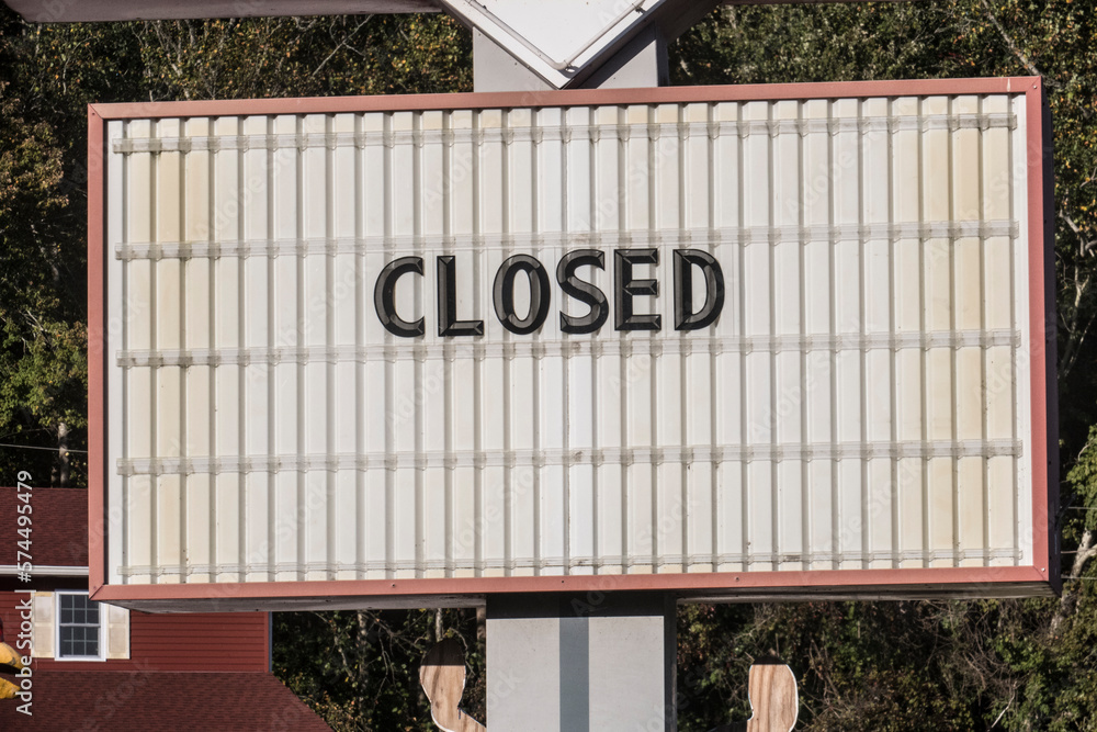 Closed for the season sign Stock Photo | Adobe Stock