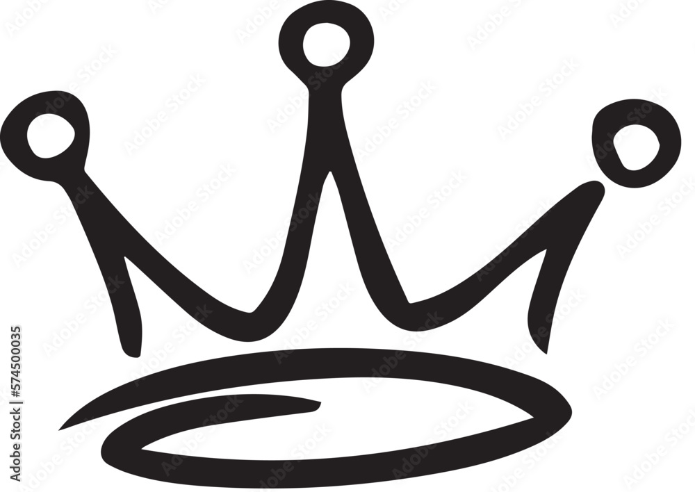 Hand drawn crown Stock Vector | Adobe Stock