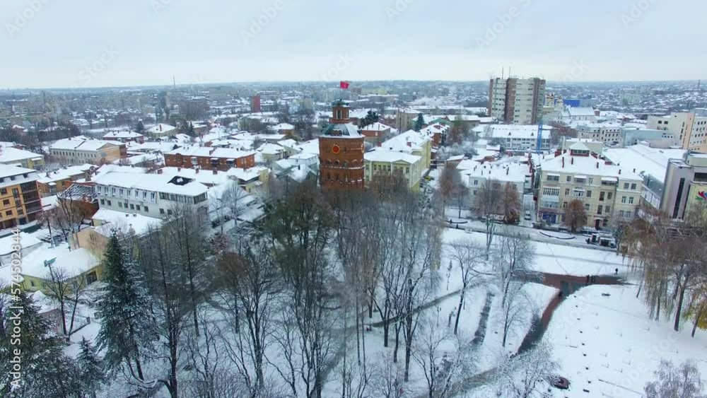 Downtown of the Ukrainian city Vinnytsia with historic buildings ...