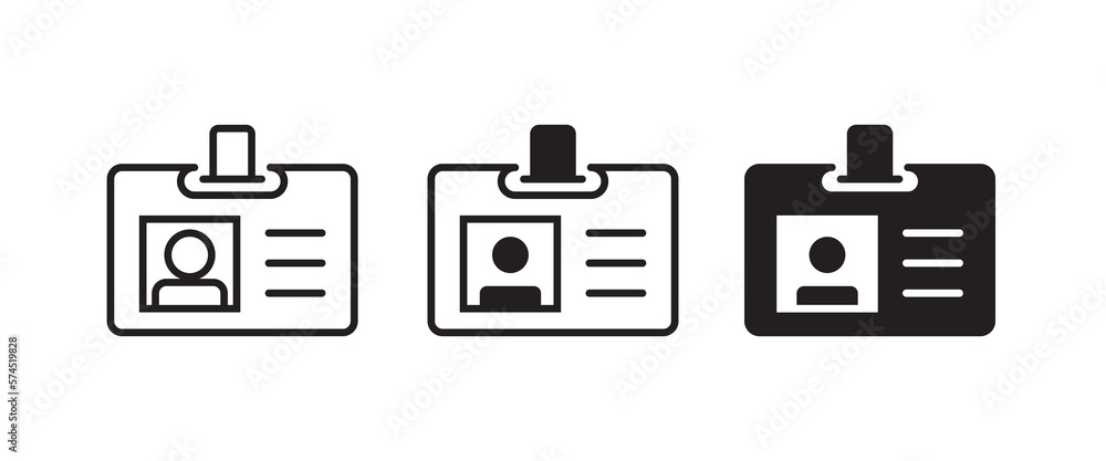 Id card icon. Identification card icon, vector, symbol, logo ...