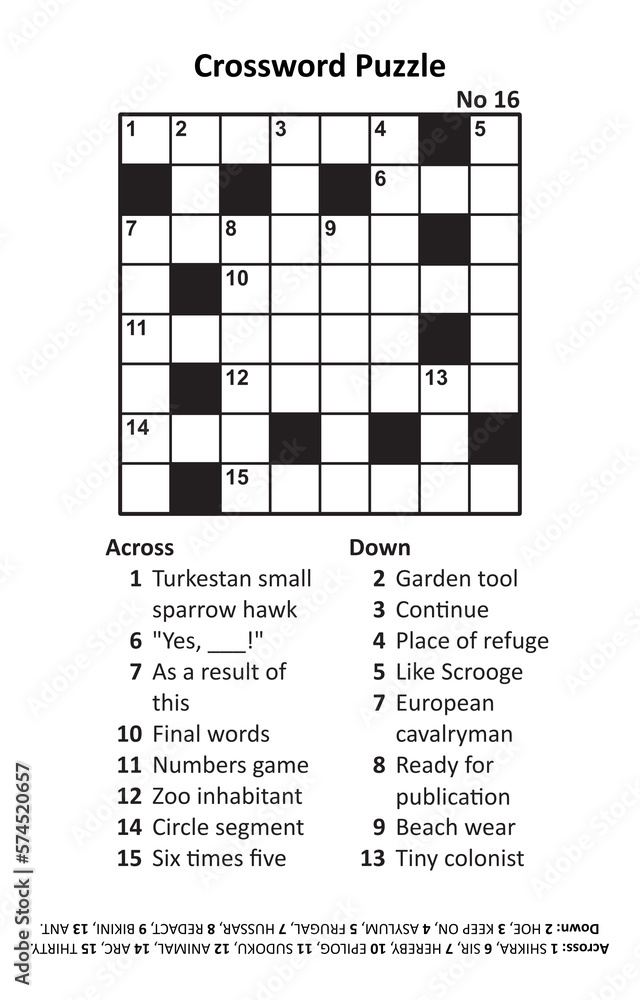 Easy Crossword Puzzles With Answers
