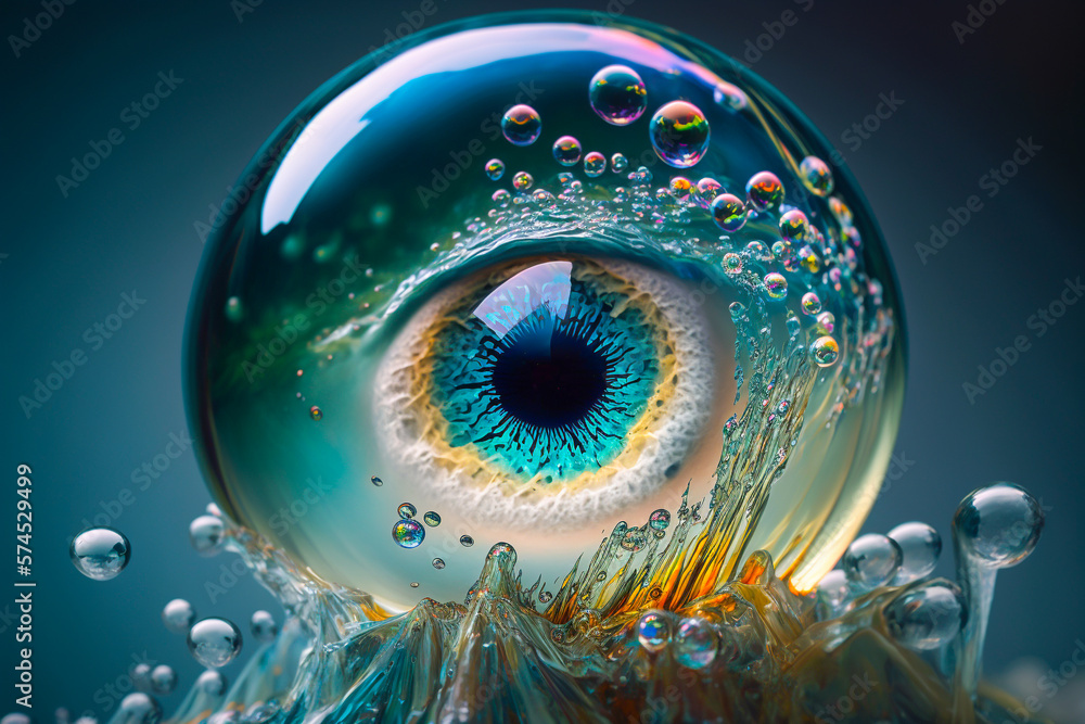 ภาพประกอบสต็อก Abstract illustration of a frozen moment of mysterious ...