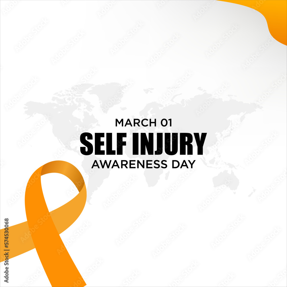 vector graphic of self injury awareness day good for self injury ...