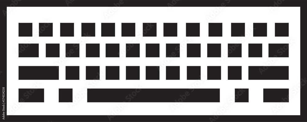 Keyboard icon. Transparent background. Vector Illustration. Stock ...