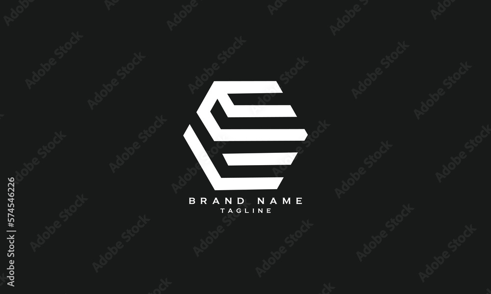 CET, ET, ECT, TE, Abstract initial monogram letter alphabet logo design ...