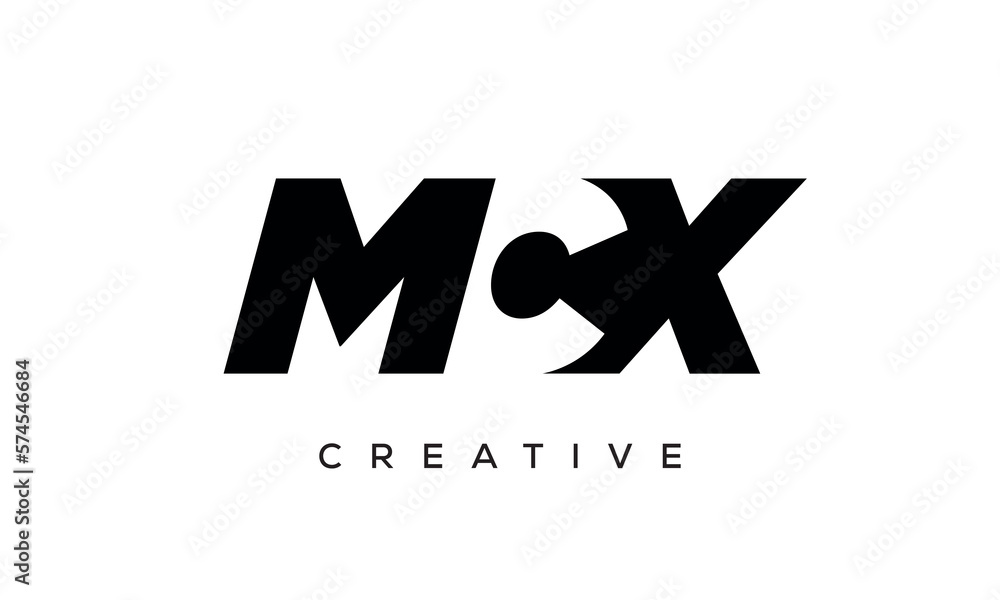 MCX letters negative space logo design. creative typography monogram ...