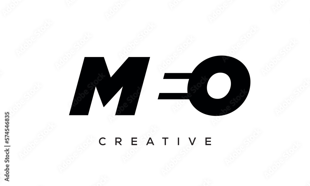 MEO letters negative space logo design. creative typography monogram ...