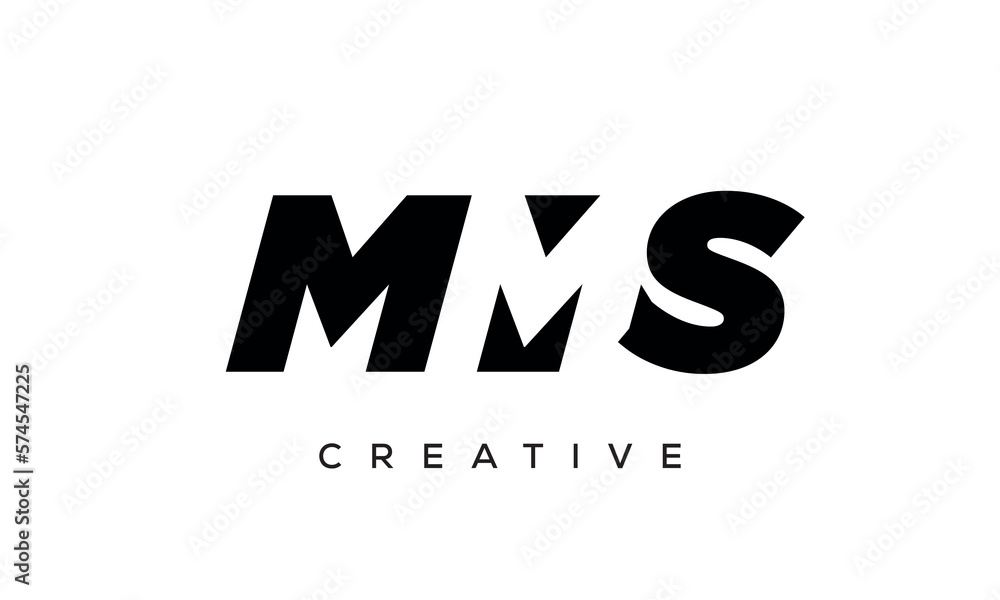 MMS letters negative space logo design. creative typography monogram ...