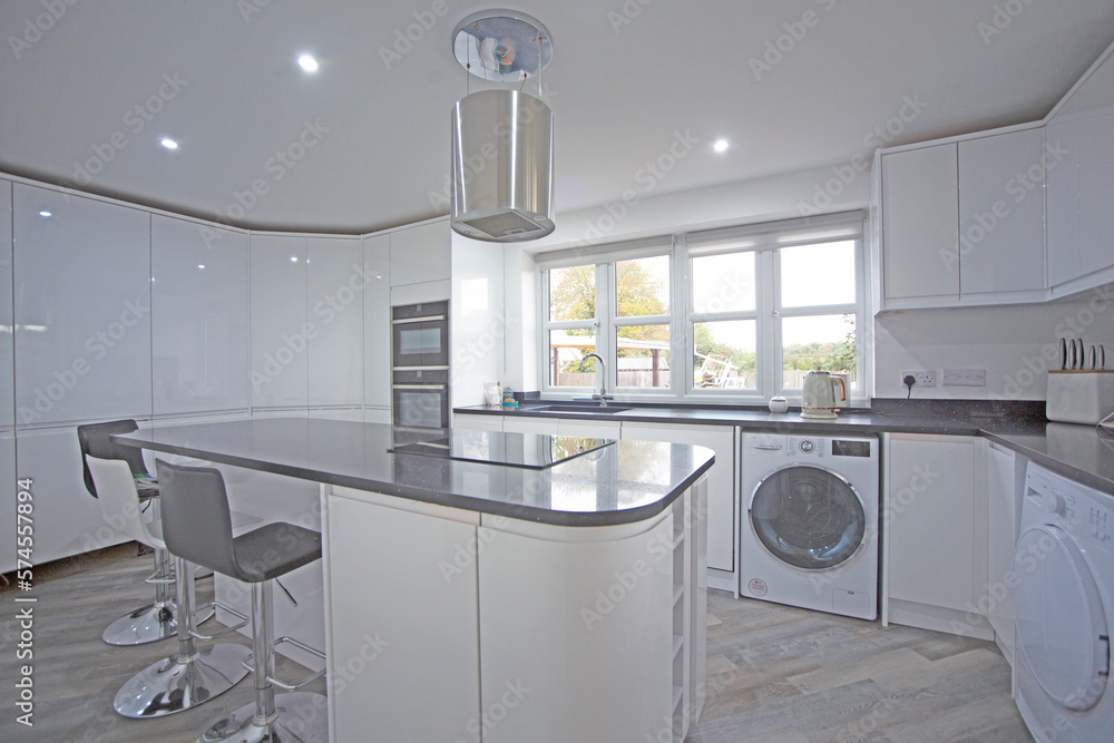 Modern Contemporary kitchen room interior, Modern kitchen room interior ...