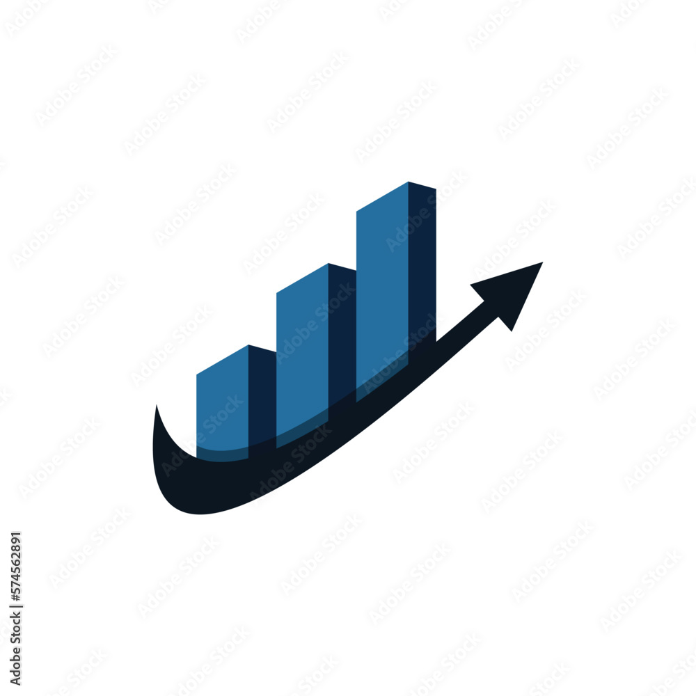 Simple Company Increase Statistics Icon Logo Design Template, can be ...