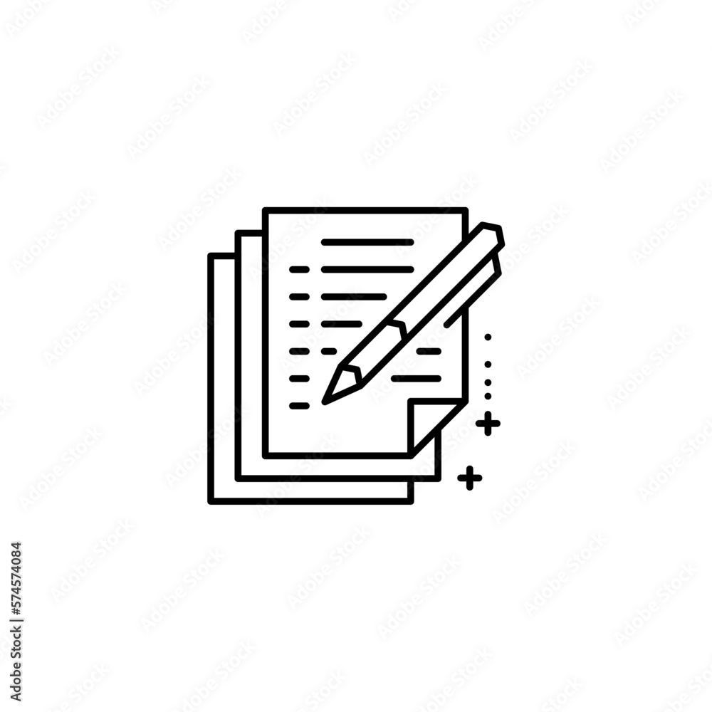 project brief icon with black and white Stock Vector | Adobe Stock