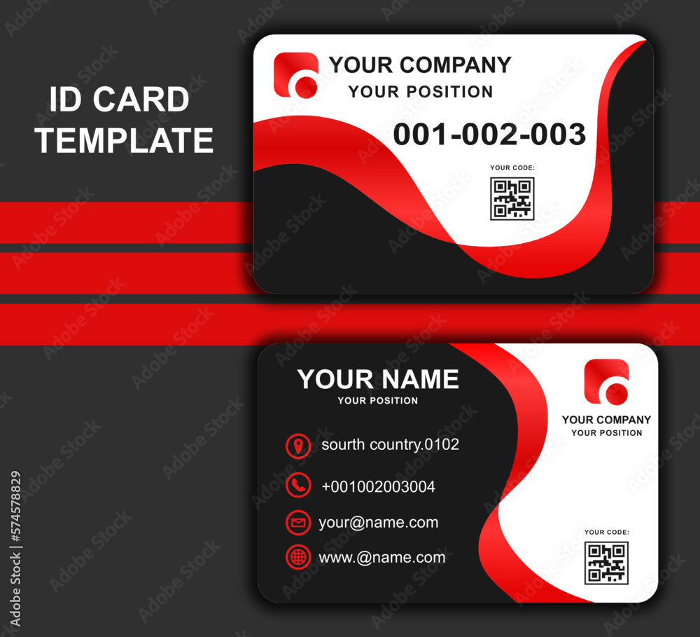 set identification card template art icon and graphics Stock Vector ...