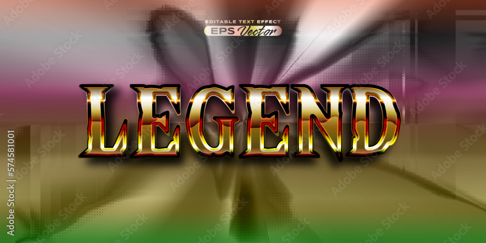 Retro text effect legend futuristic editable 80s classic style with ...