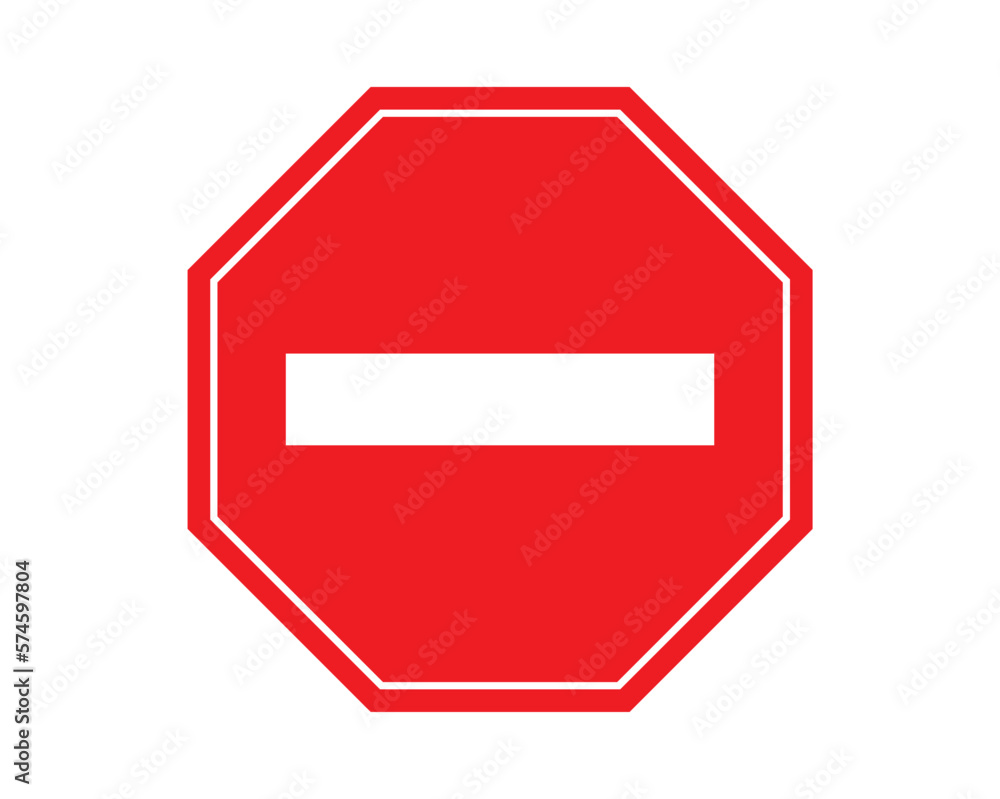 No entry sign. No entry vector design. Stock Vector | Adobe Stock