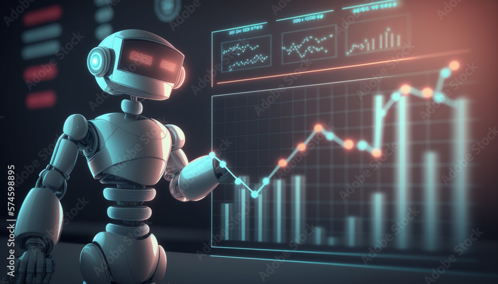 Bot Analysing Chart with Economic Growth Graph and the Markets for a ...