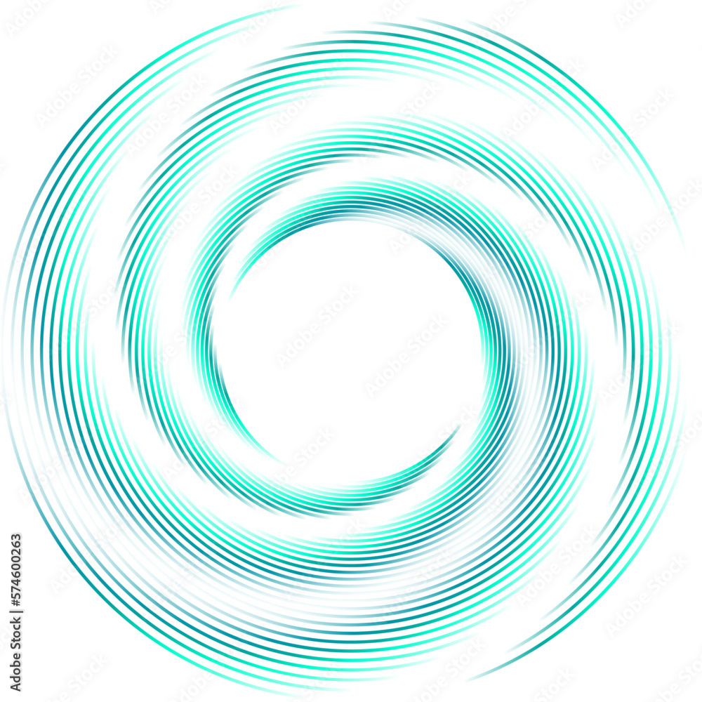 Turquoise sea green swirl frame, spin spiral twistes shape. Vector teal ...
