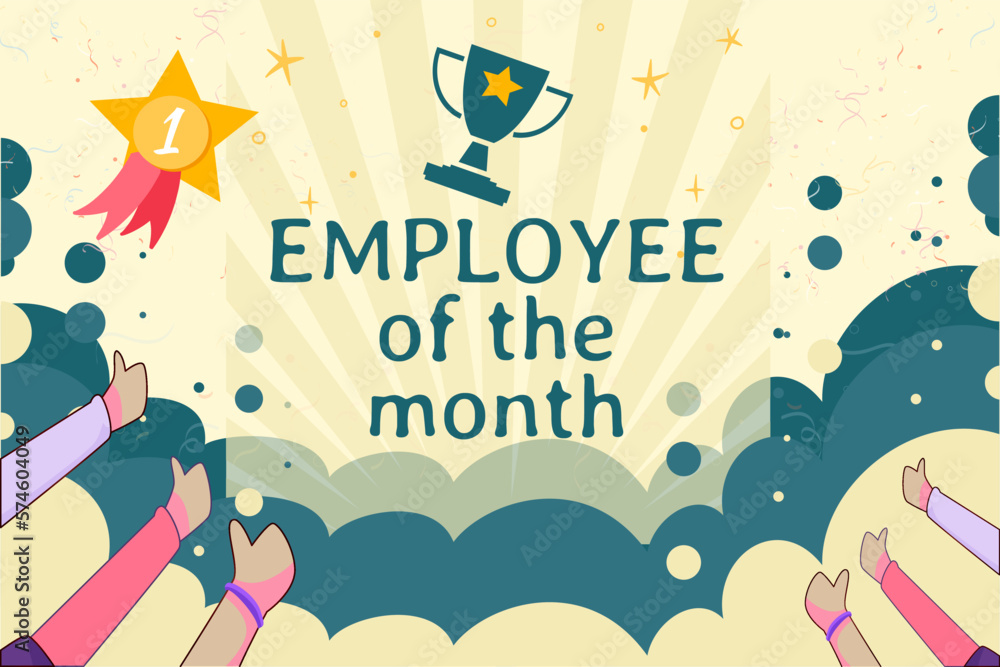 Happy Employee Appreciation Day, Employee of the month, vector design ...