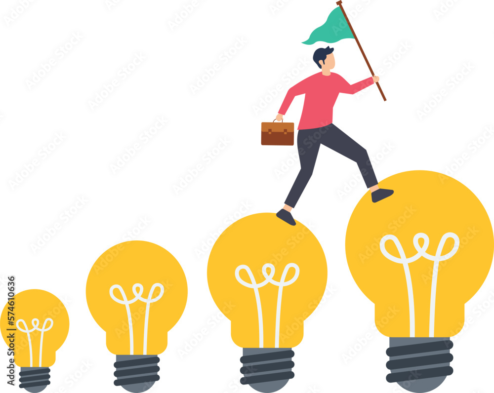 Businessmen develop ideas for success, Creativity for business ideas ...