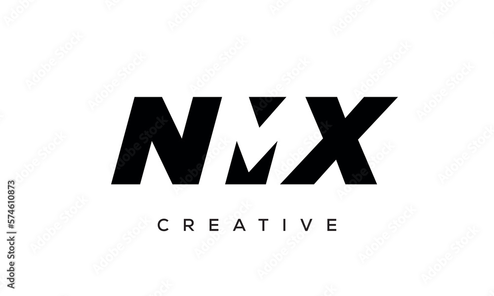NMX letters negative space logo design. creative typography monogram ...