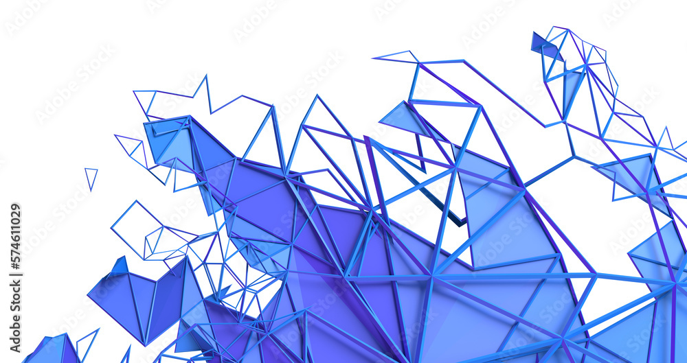 Abstract blue structure, 3d render Stock Illustration | Adobe Stock