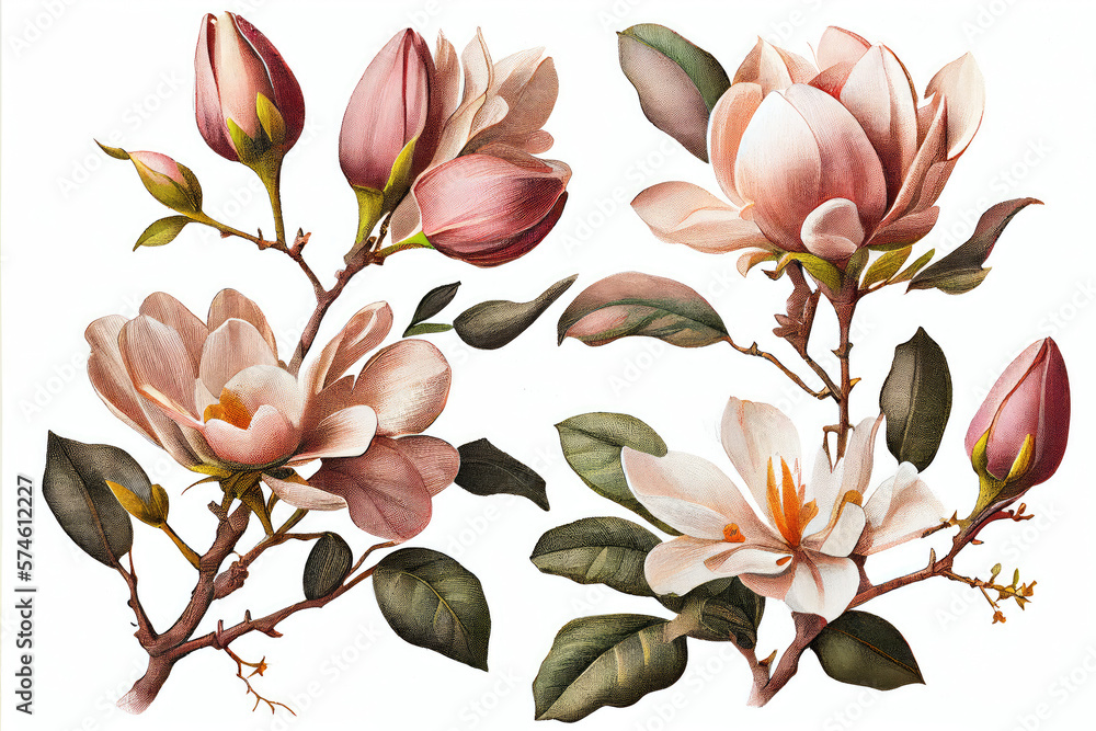 Abstract Magnolia Flower Painting | Best Flower Site