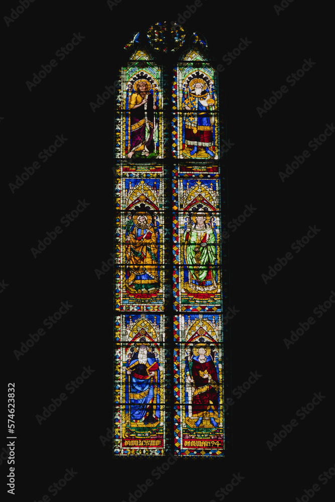 Stained glass window of Florence Cathedral, Tuscany, Italy - ( Italian ...