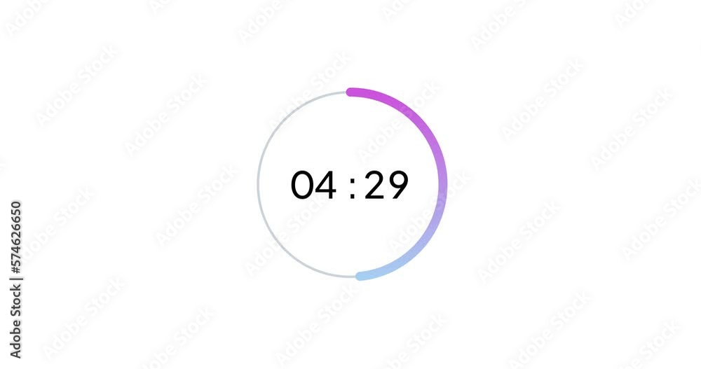 10 Seconds Digital Timer Countdown Animation Is Isolated On White