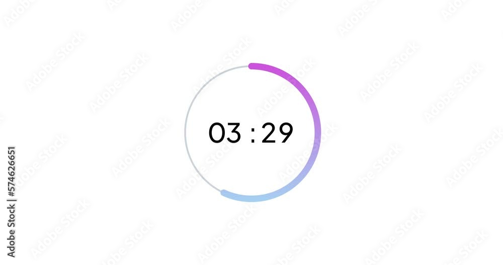 9 seconds digital timer countdown animation is isolated on white ...