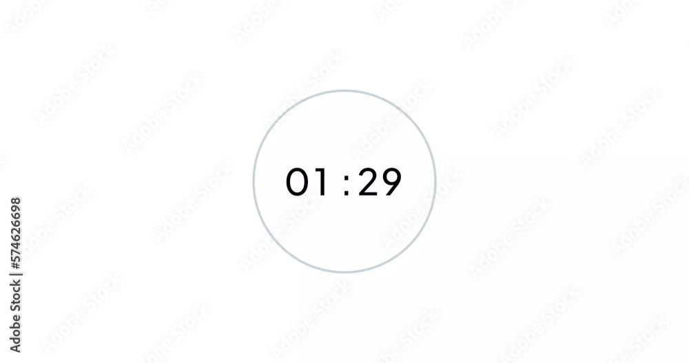 2 seconds digital timer countdown animation is isolated on white ...