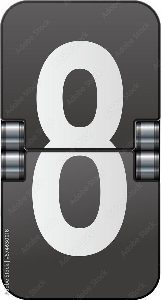 Countdown timer with different numbers 8. Hour meter design of ...