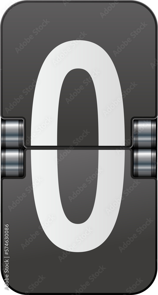 Countdown timer with different numbers 0. Hour meter design of ...