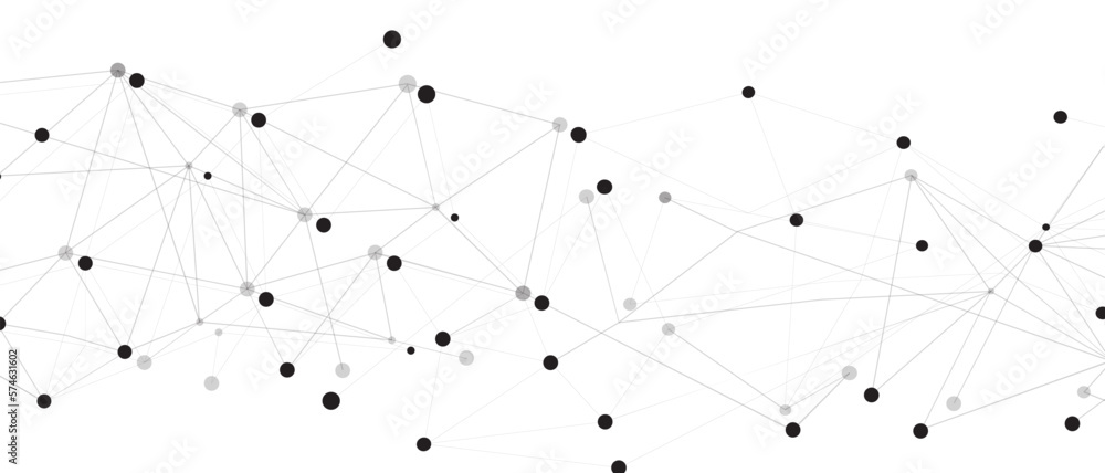 Black network. Abstract connection on white background. Network ...