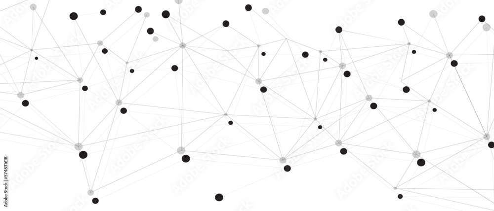 Black network. Abstract connection on white background. Network ...