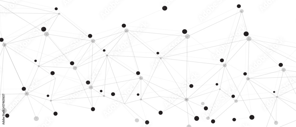 Black network. Abstract connection on white background. Network ...