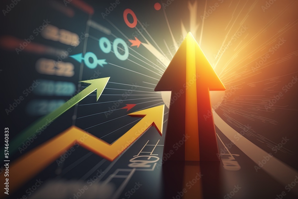 Market chart of business increase stock graph . AI generated art ...
