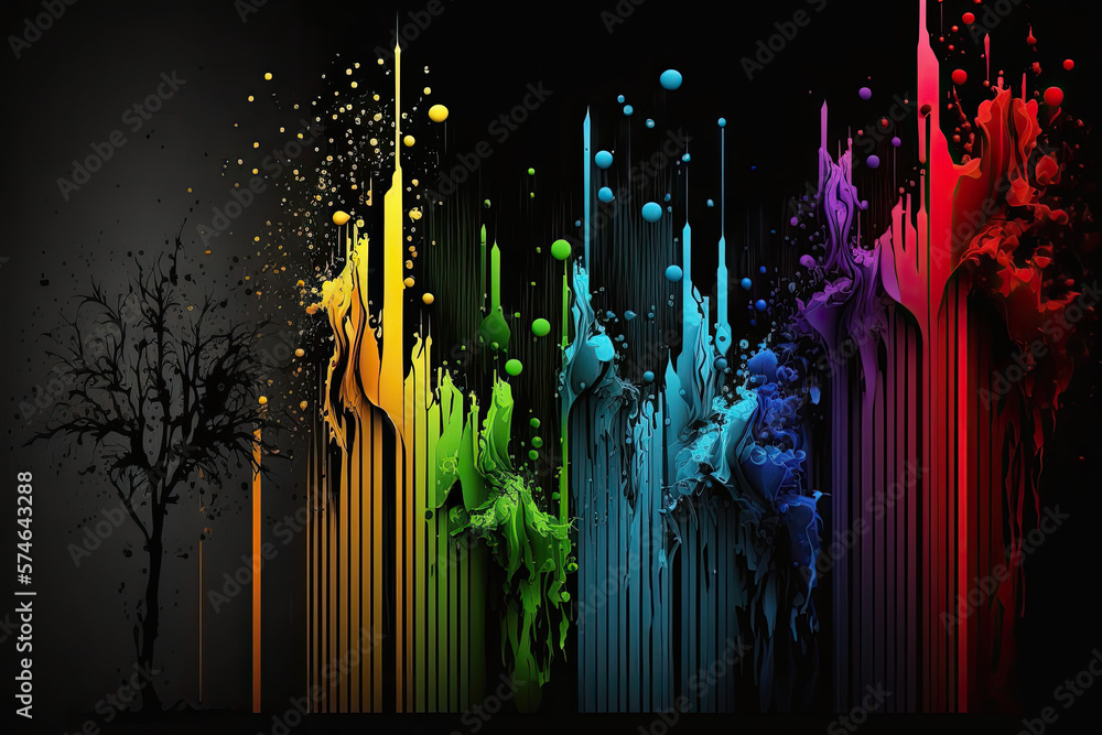 Gradient, color dripping effect background Stock Illustration | Adobe Stock