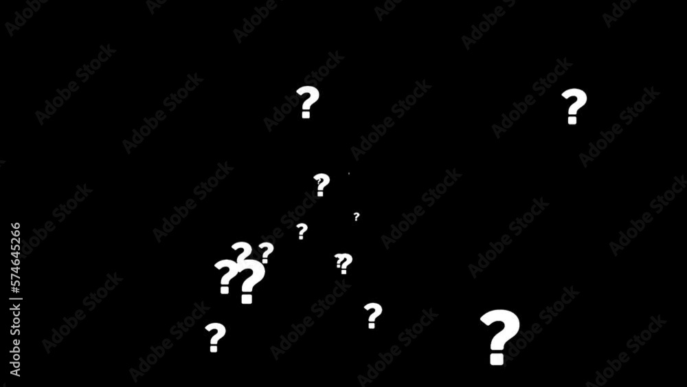 Question mark popping time remap animation alpha channel transparent ...