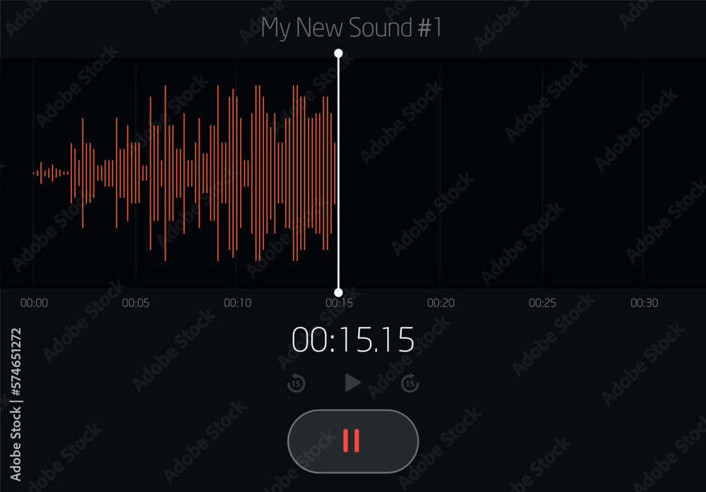 Audio player interface for creating music, recording voice or song ...