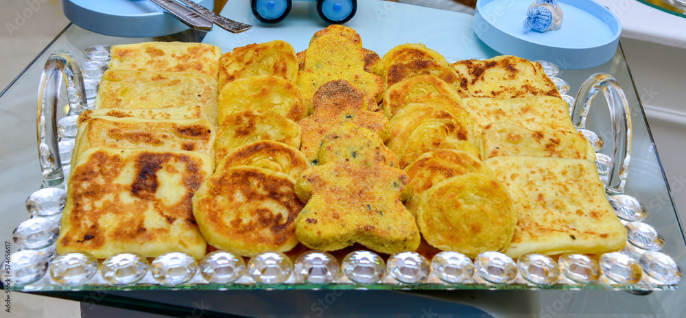 Moroccan bakery, msemen harcha from morocco, homemade pastry.. Stock ...