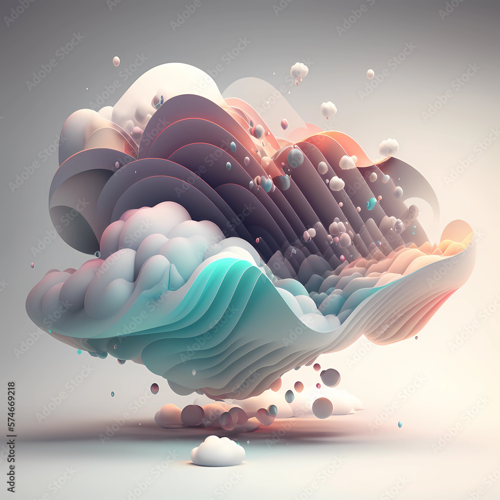 A 3D futuristic high-quality big data concept background that shows a ...
