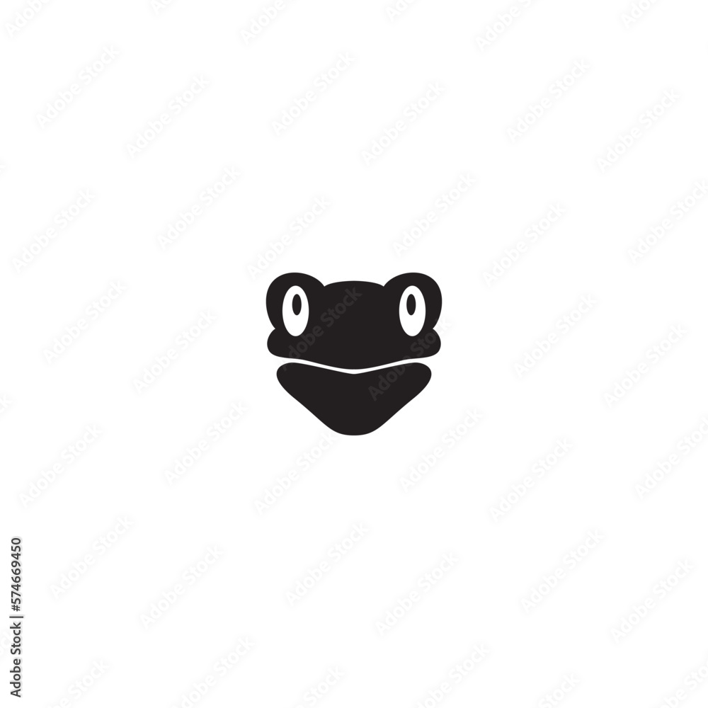 frog face vector illustration for an icon,symbol or logo. frog template ...