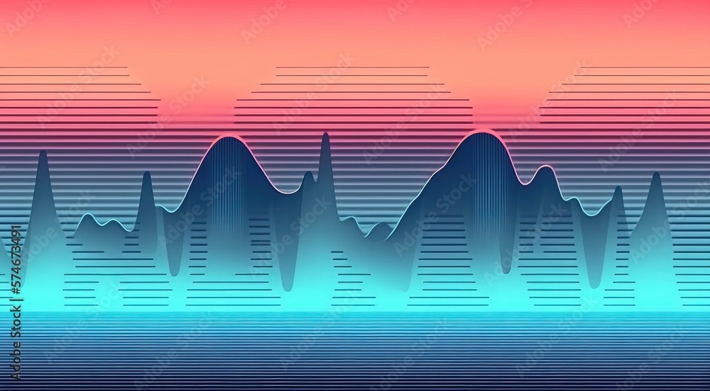 Abstract lo-fi gradient background. Psychic Waves and digital noise ...