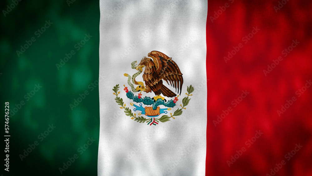 Mexico national flag. Mexico flag waving seamless. Mexico flag. Stock ...