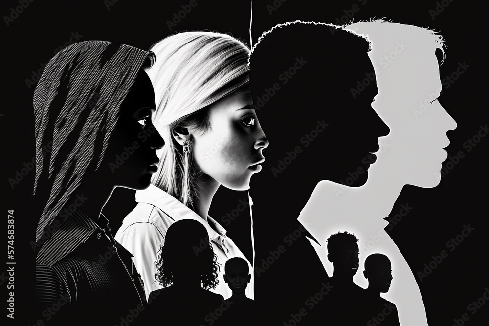 Discrimination. Fight Racism black lives matter for protest, rally, or ...