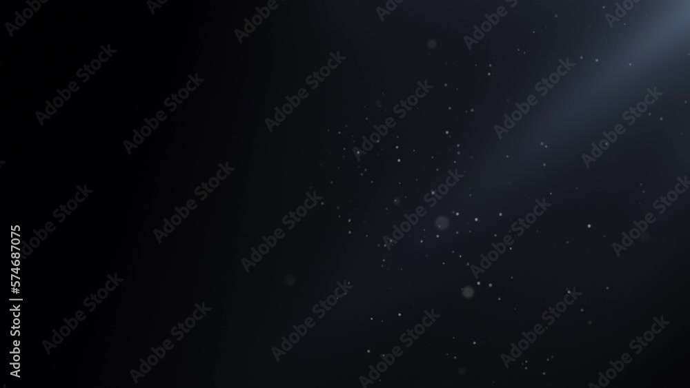 Overlay. Dust particles loop animation. Macro slow motion shot. Use blending mode, screen. Float ...