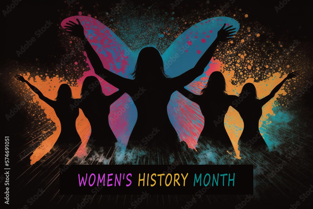 Womens History Month Digital Vector Illustration Of A Poster With