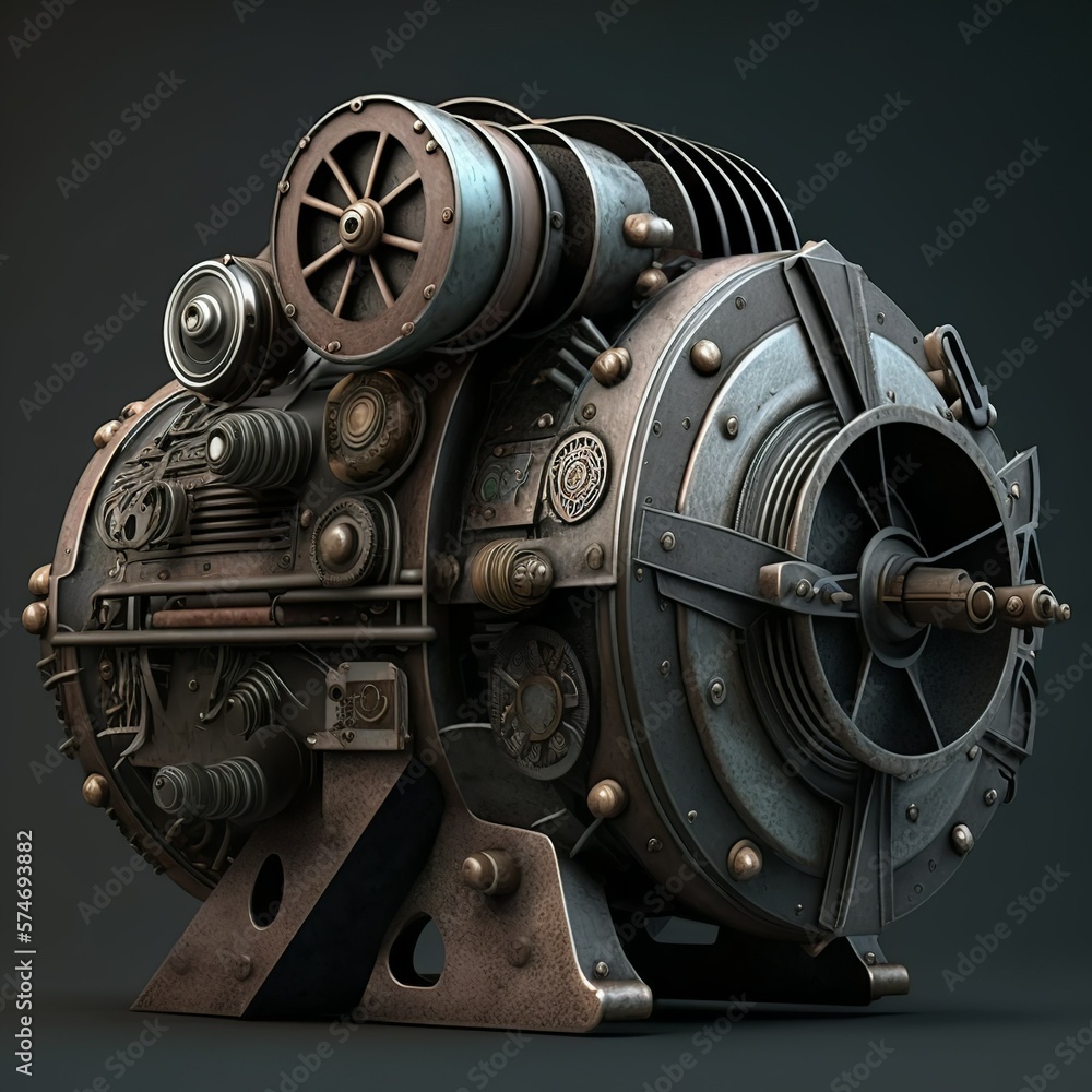 Cinema projector movie reel dieselpunk futuristic movie screening ...