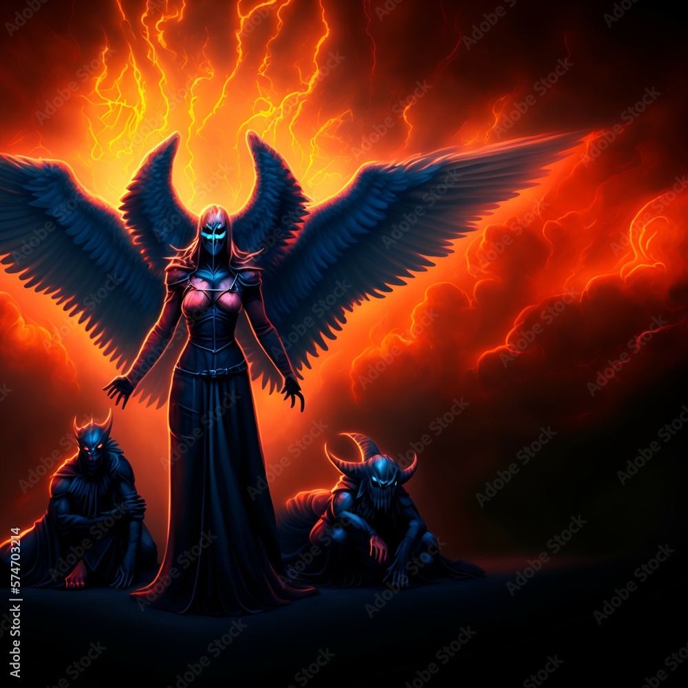 Ai generated art generative ai fallen angels, angel myth, 3d fallen ...