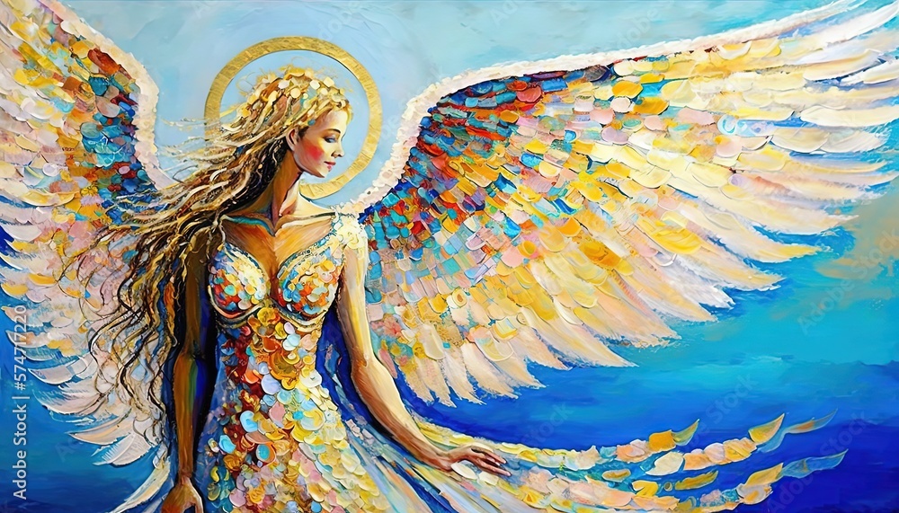 Flying Angel Painting