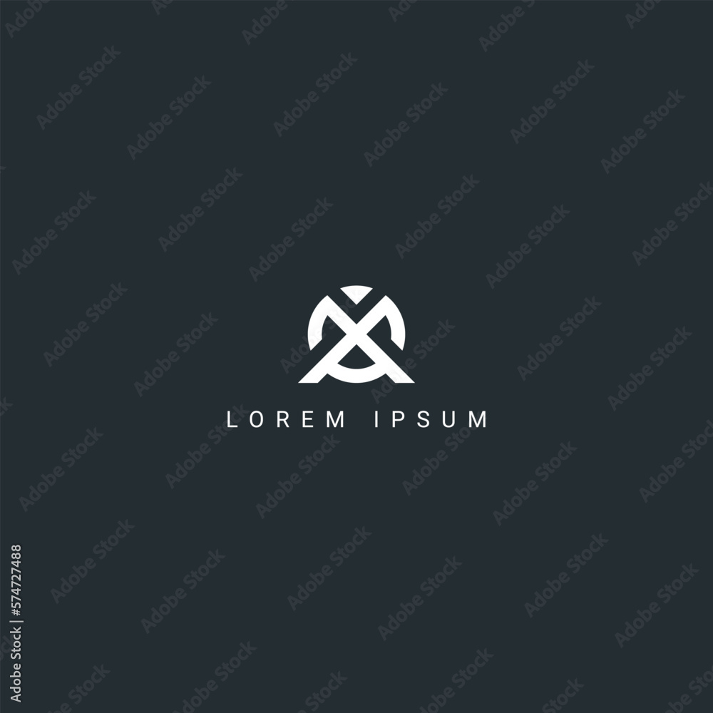 Alphabet MA AM letter simple style logo design vector template. Stock ...